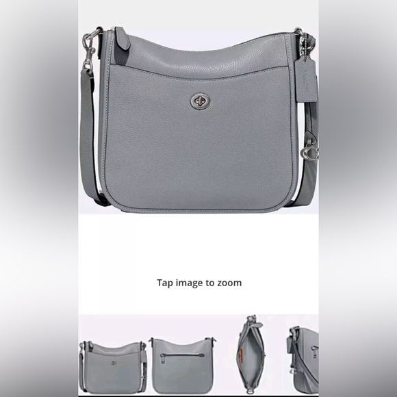 Coach | Bags | Coach Pebbled Chaise Crossbody Tote Bag Zip Leather ...